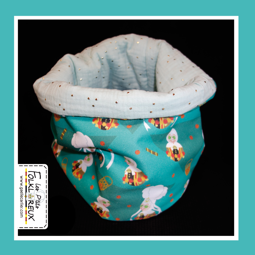 Snood/ tour de cou pour adulte "Gilibulles et triangles" - vert ...
